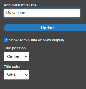 Layout Builder Sections Configuration | Drupal.org